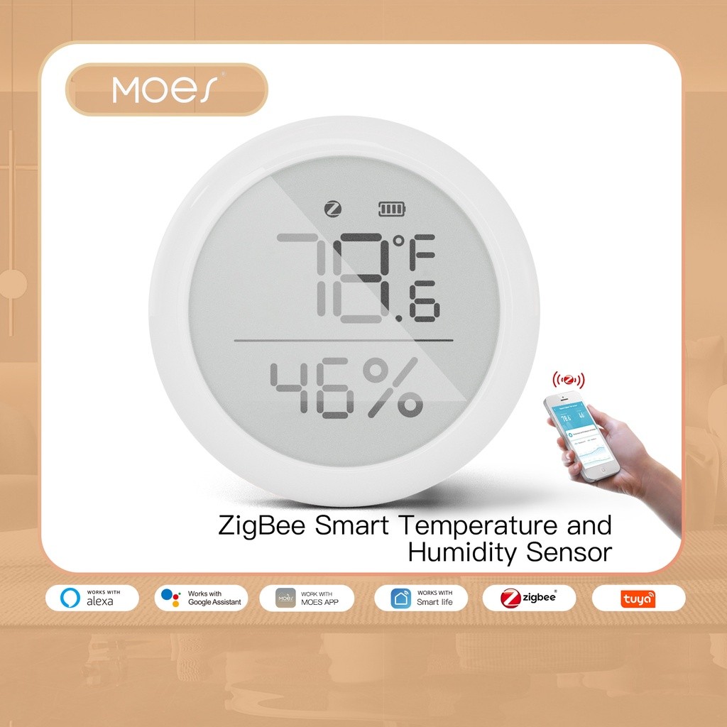MOES Tuya Smart ZigBee Smart Temperature And Humidity Sensor With LCD ... MOES Tuya Smart ZigBee Smart Temperature And Humidity Sensor With LCD ...