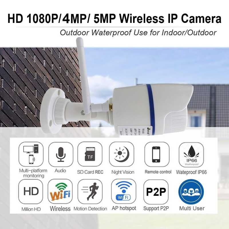 1080P 5Mp 4Mp Ip Wifi Outdoor Cctv Home Security Video Wireless ...