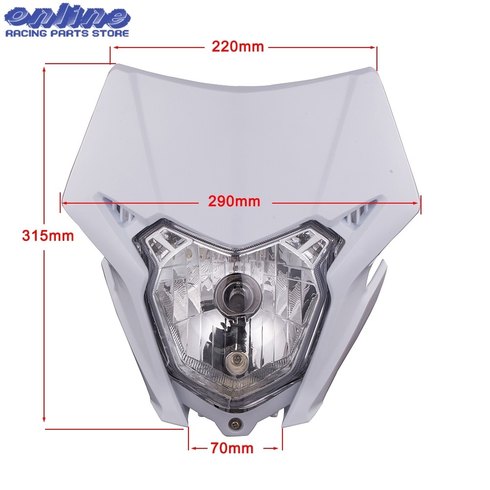 Motorcycle Headlamp Head Light Supermoto Fairing For KTM EXC EXCF SXF ...