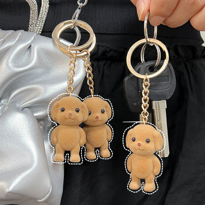 Poodle Milo Flocking Doll - Anime Senbeier Poodle Flocking Toys - Funny ...