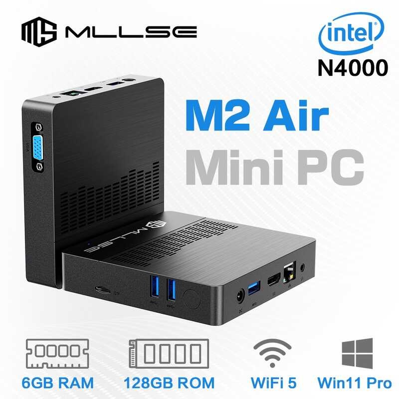 MLLSE Mini PC M2 Air Intel Gemini Lake N4000 Windows 11 6Gb RAM 128Gb ...