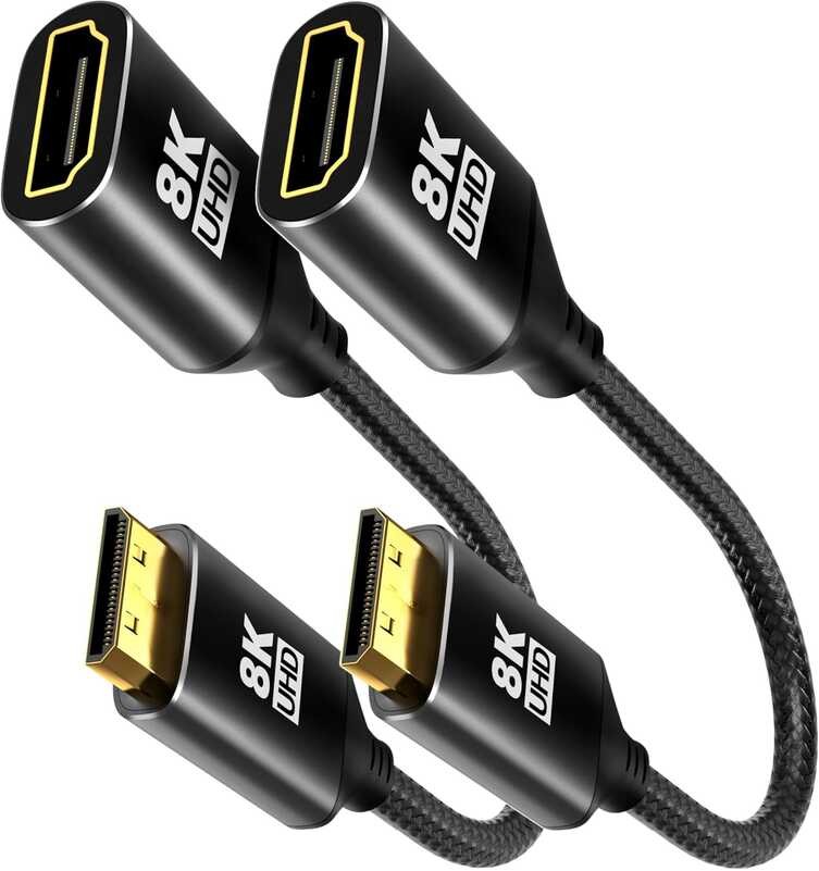 HDMI 8K Mini Adapter k, Male to Female Cable with 8K@60Hz, 4K@120Hz HDR ...