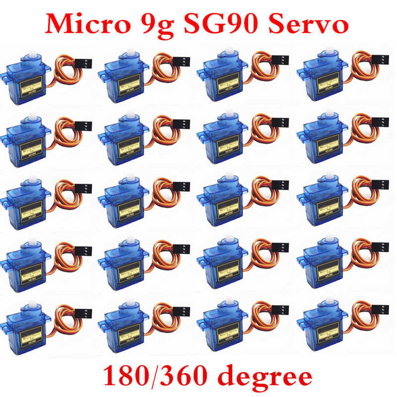 2/5/10/20Pcs Sg90 Servo Motor Micro 9G 180 360 Degree Mount Sg90 Kit ...