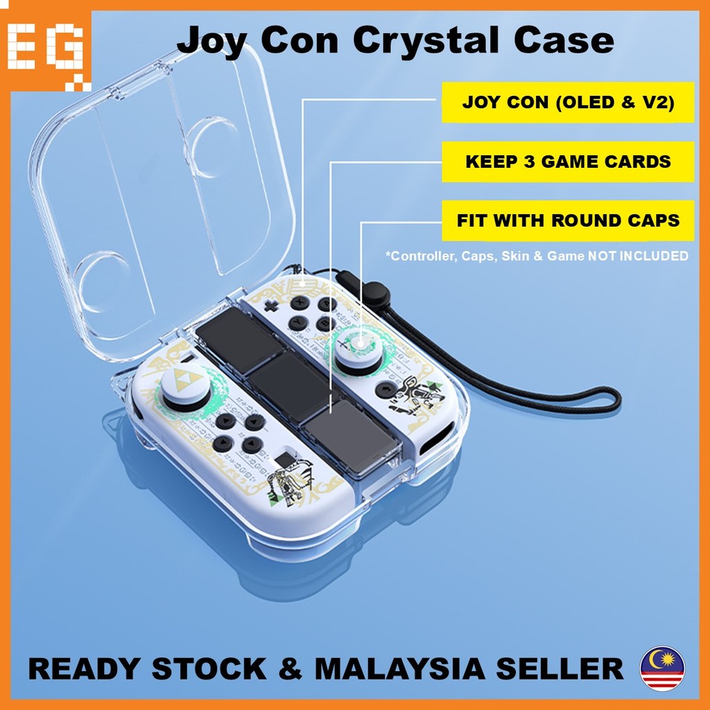 Nintendo Switch OLED V2 V1 Joy Con Case Crystal Hard Case Transparent ...