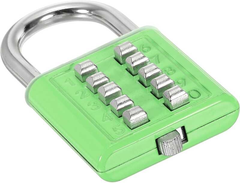 10 Digit PATIKIL Combination Padlock, 5 Position Locking nism Push ...