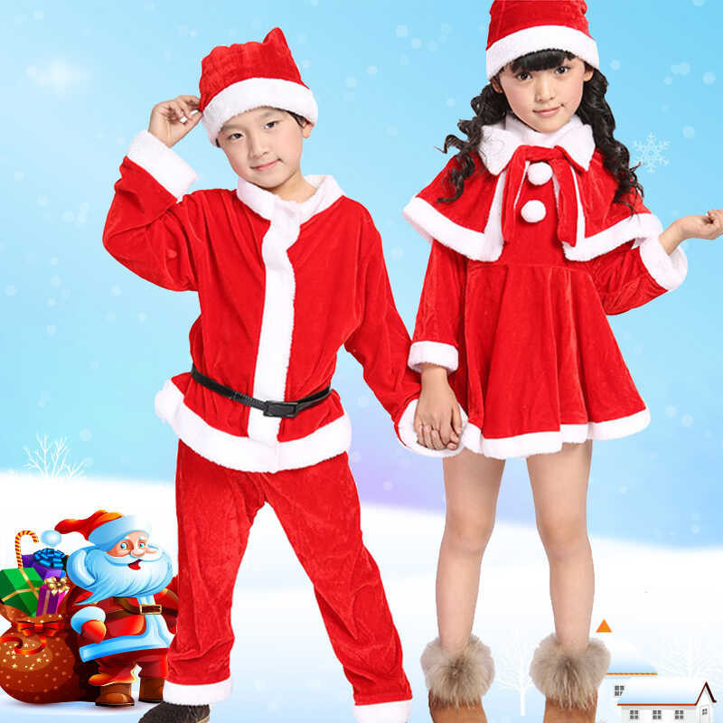 Katunayan Ng Pasko Mga Batang Costume Boys Babae Cosplay Santa Claus ...