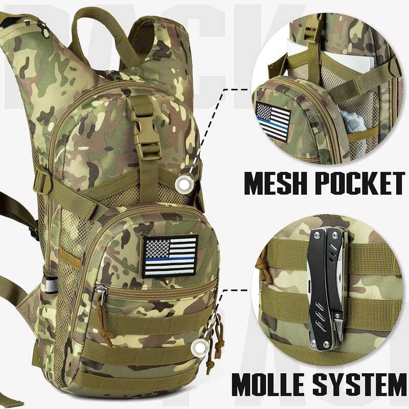 Tactical Molle Water Bag Backpack Small Military Water Bag 2-liter ...