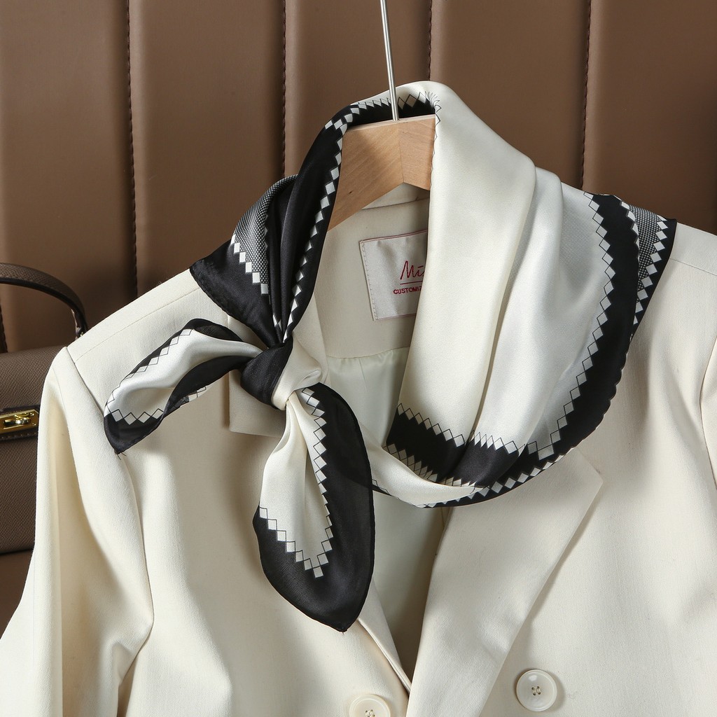 70CM(27.55inch) Silk Square Scarf Multifunctional Air Hostess Scarf ...