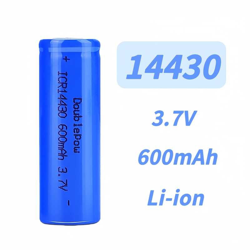 14430 75 Baterya 3.7V 600mAh Rechargeable lithium battery with Flat top ...