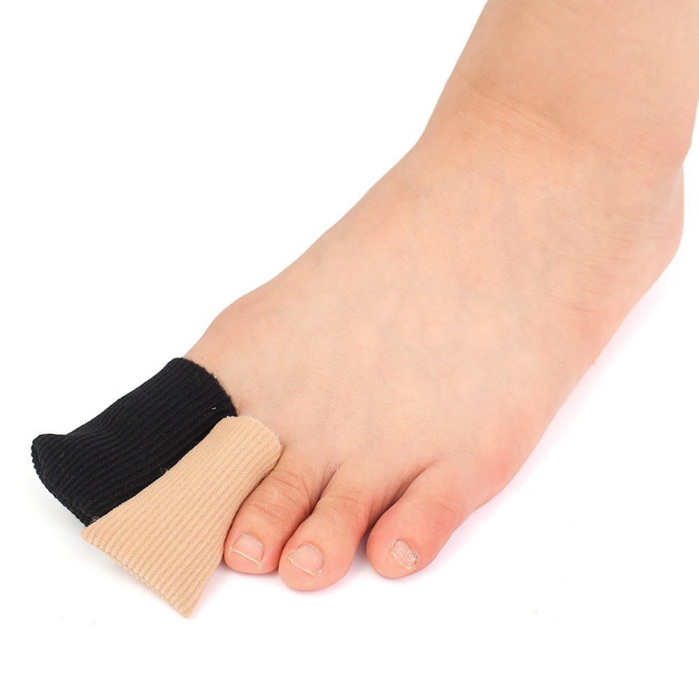 Fabric Cover Ribbed Knit Finger Toe Protector Cover Pain Relief Guard ...