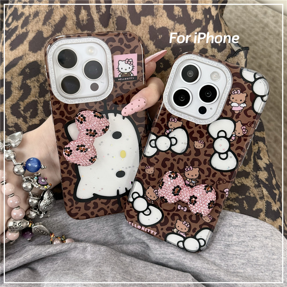 Leopard Print KT Phone Casing Compatible for iPhone 16 Pro Max 15 14 13 ...
