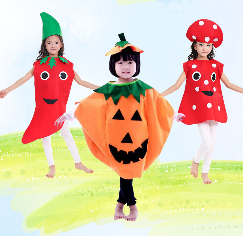 Nutrition Month Costume For Girls Boys Fruit And Vegetable Performance Costumes Carrot Costume ...