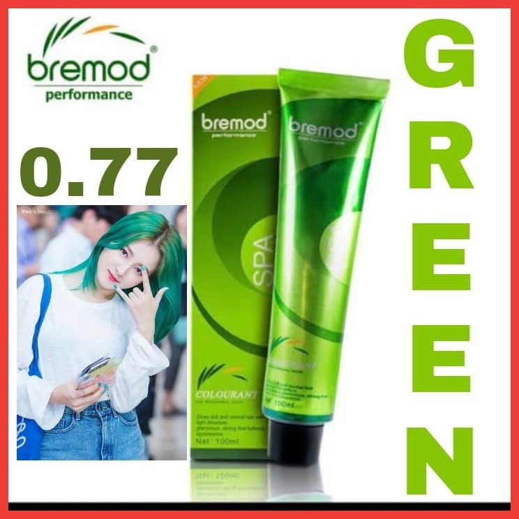 ⚡ Bremod Performance SPA Hair Color ( 0.77 green ) 100 ml | Shopee ...