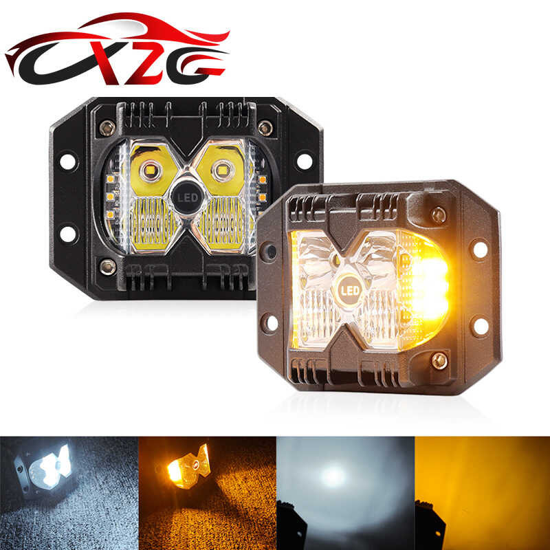 New Car LED Modification Light 3inch Three-Sided Light Work Light ...