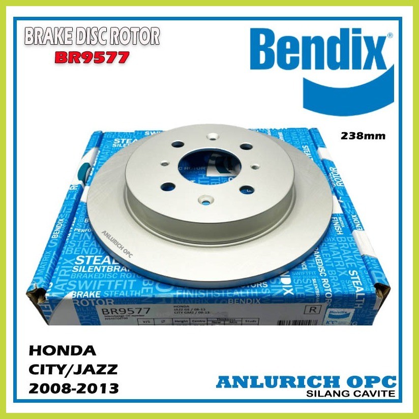 ⇨ Bendix REAR Rotor Disc Honda City 1.5, Jazz 2009-2019 BR9577 | Shopee Philippines