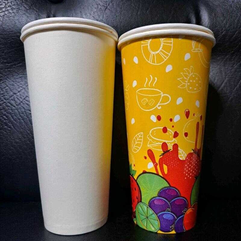 (50Pcs) Paper Cups 22Oz (Plain & Printed High Quality Disposable ...