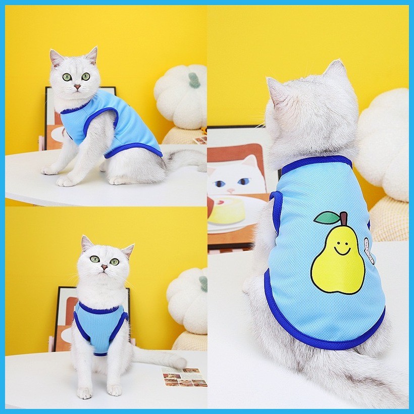 ☎ Pet Clothes Dog Clothes Cat Clothes dog cat vest shirt summer cartoon ...