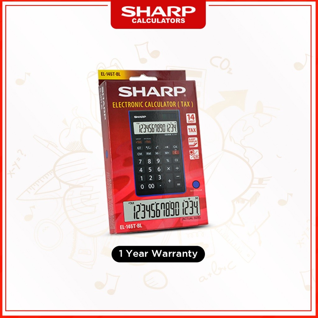 Sharp Desktop Calculators 14 Digit Display EL-145T | Shopee Philippines