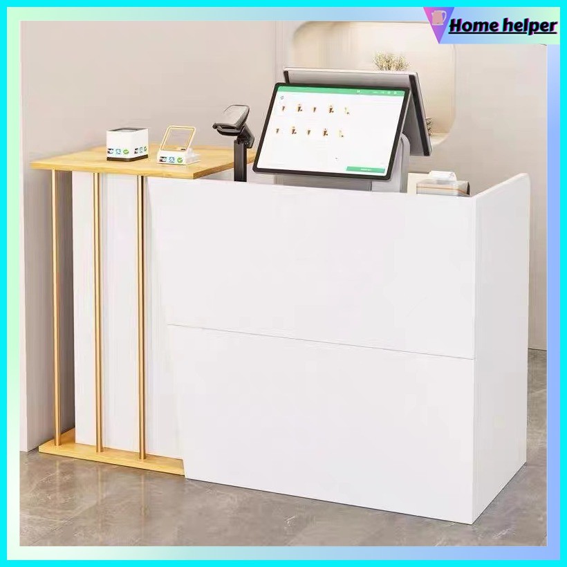 Simple modern cash cashier table desk counter shop small company front ...