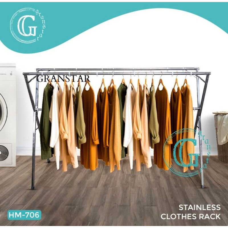 Foldable Sampayan Stainless Steel Clothes Rack Laundry Drying Stand ...