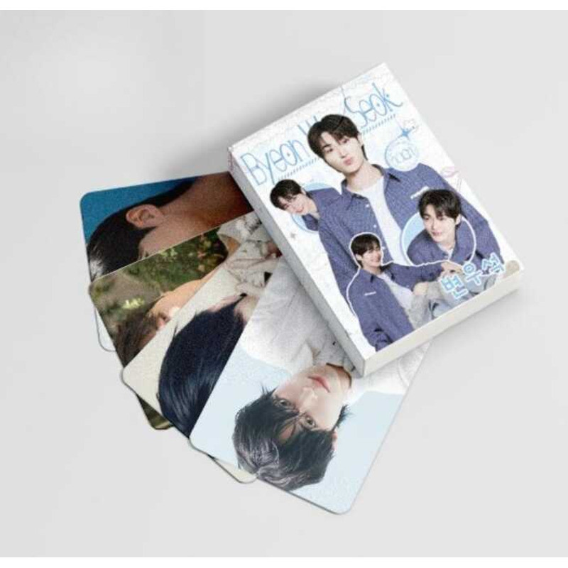 50-55Pcs Song Kang Byeon Woo-Seok Laser Hologram Photocards Keyring Key ...