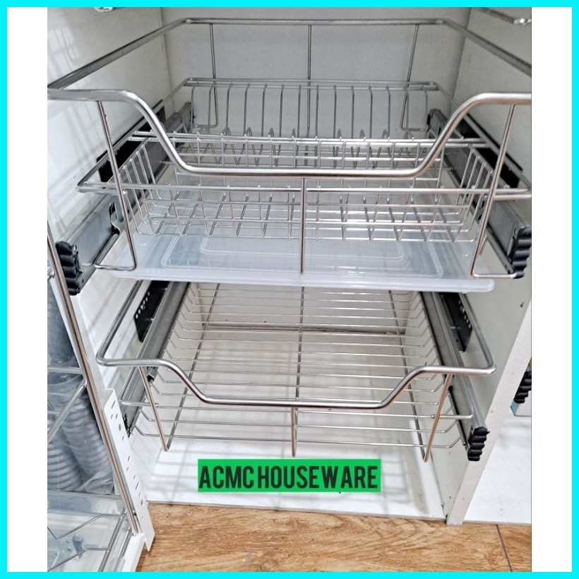 2 layer Stainless Pull out Basket Tray High quality stainless steel ...