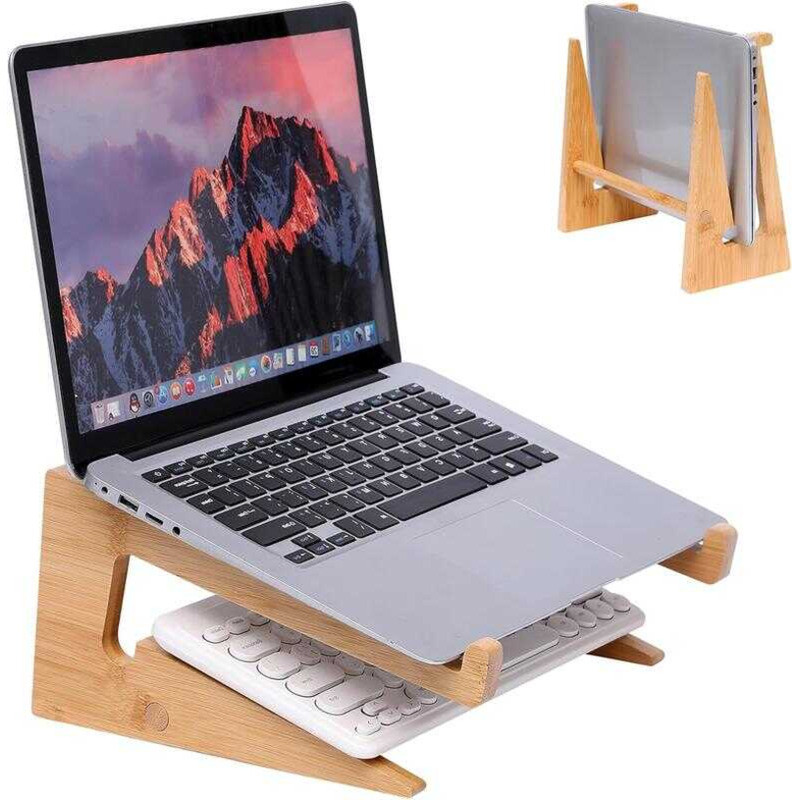 Wooden Laptop Stand Holder Laptop Cooling Stand Computer Stand Mount ...