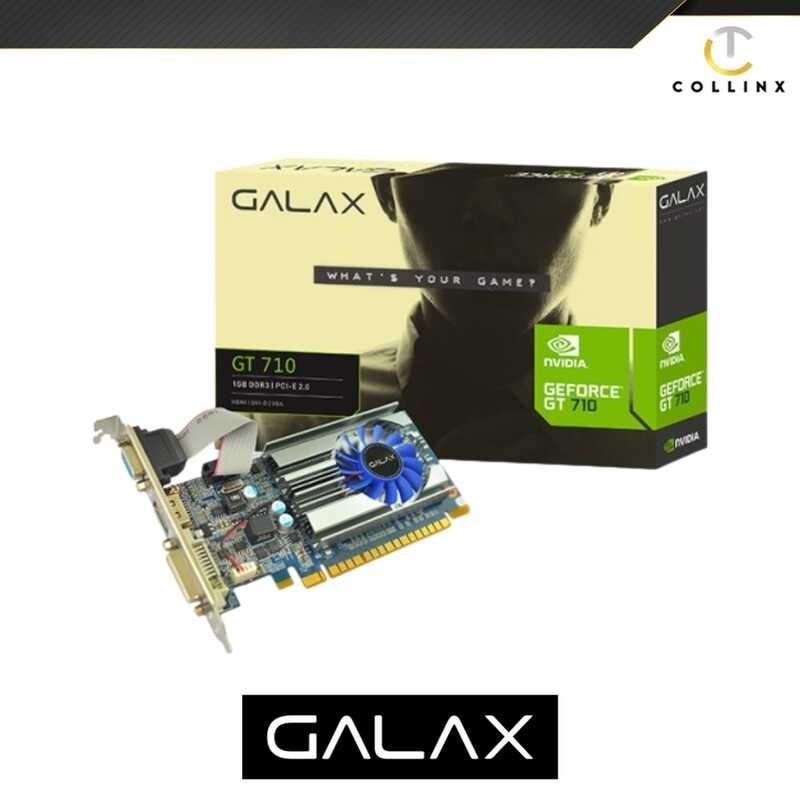 Nvidia GeForce GT 710 Galax Graphics DDR3 1GB 64-bit Video Card HDM DVI ...