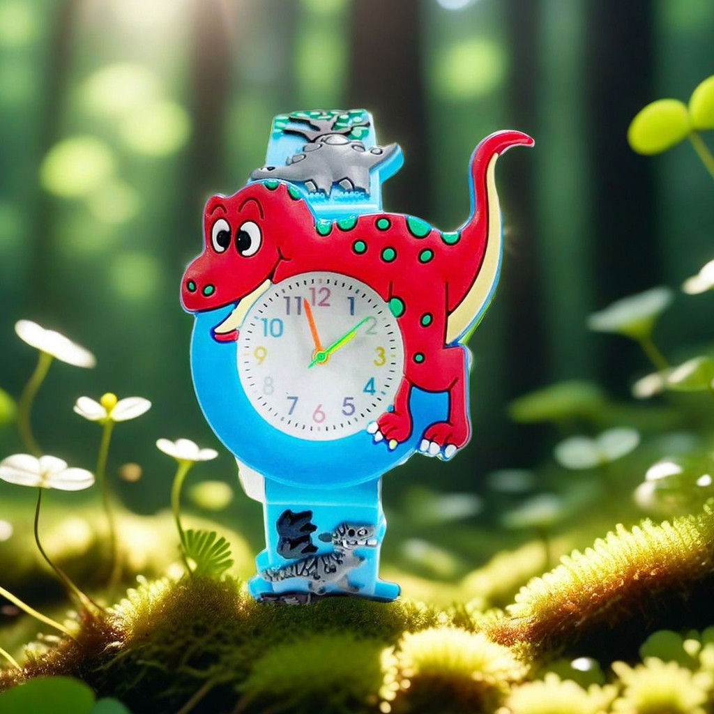 Kegllect Dinosaur Children's Cartoon Quartz Watch Kids Silicone Watches ...
