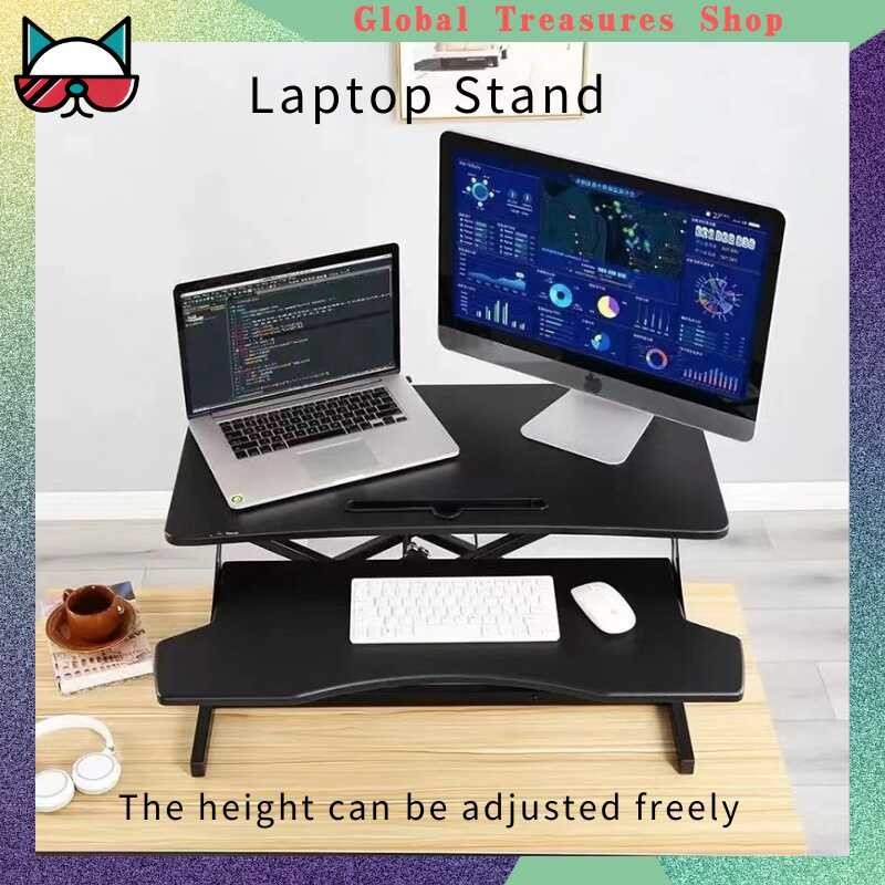COD Adjustable convertible desk workstation na may keyboard tray para ...