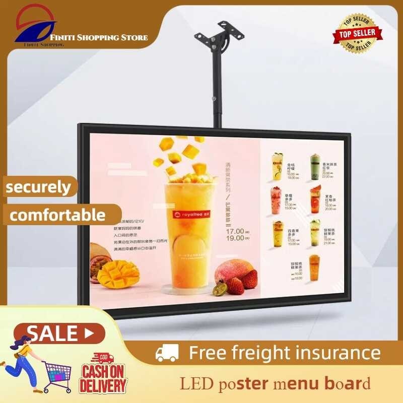LED Poster Milk Tea Store Billboard Backlit Picture Frame Menu Display ...