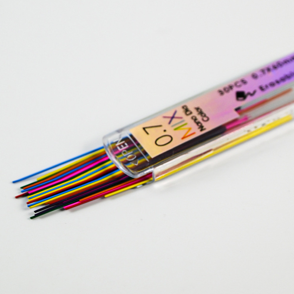 0.7mm Colored Automatic Lead Refill HB Graphite Lead Art Sketch ...