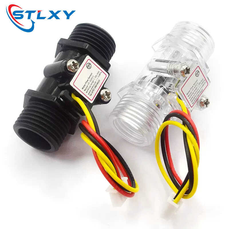 G1/2" Fluid Flow Meter Control Transparent Enclosure DC 5-15V Use For ...