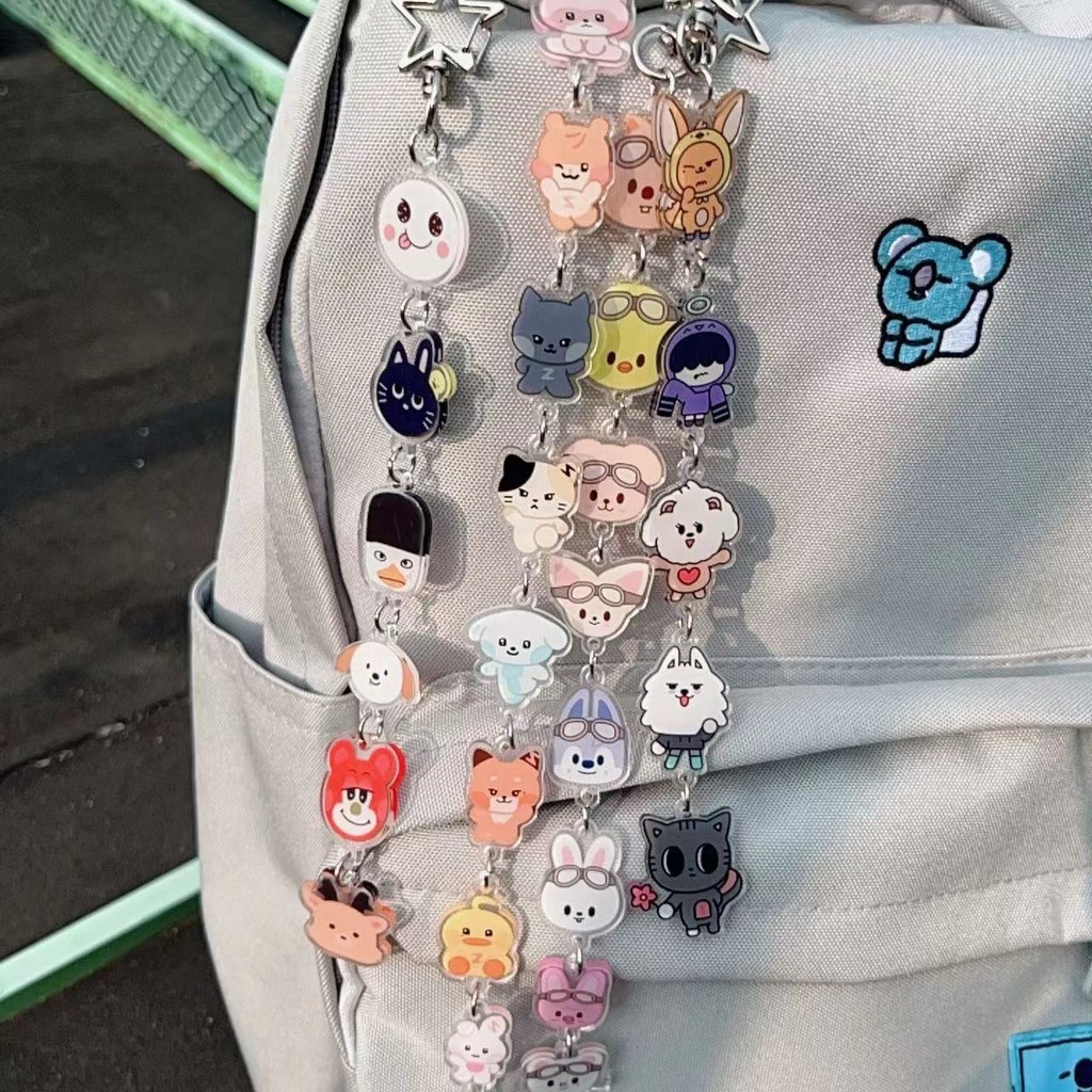 Kpop Idol RIIZE SKZ GIDLE ZB1 Acrylic Charm Keychain Cute Cartoon Long ...