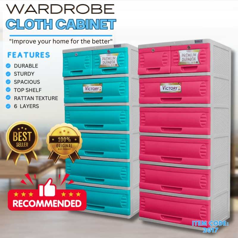 V THREE I 6 Layer Dura Box Clothing Storage Authentic Rattan Material ...