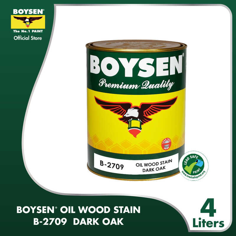 BOYSEN Oil Wood Stain Dark Oak B2709-4L | Shopee Philippines