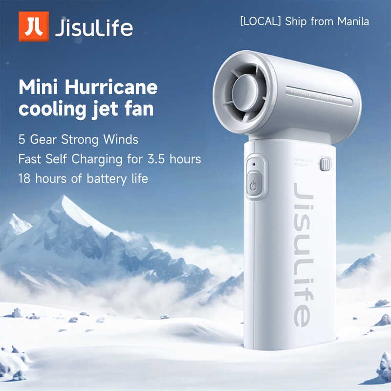 JISULIFE NCR Life 9 Portable Fan Rechargeable 5000Mah With Air Duster ...