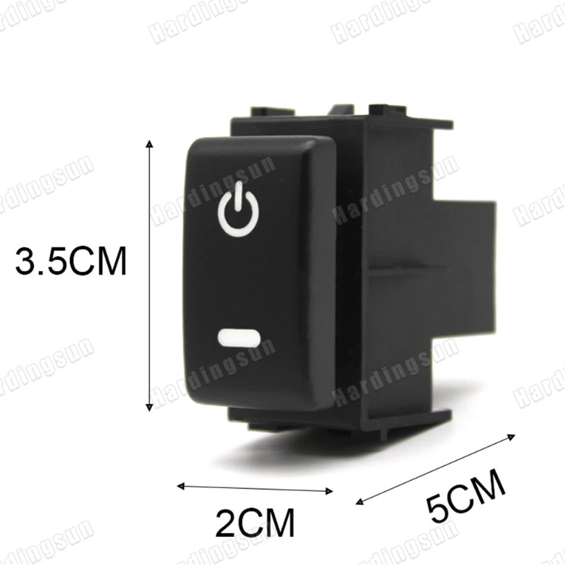 Car LED Light Front Fog Light Switch Rear Fog Lamp Push Button with ...