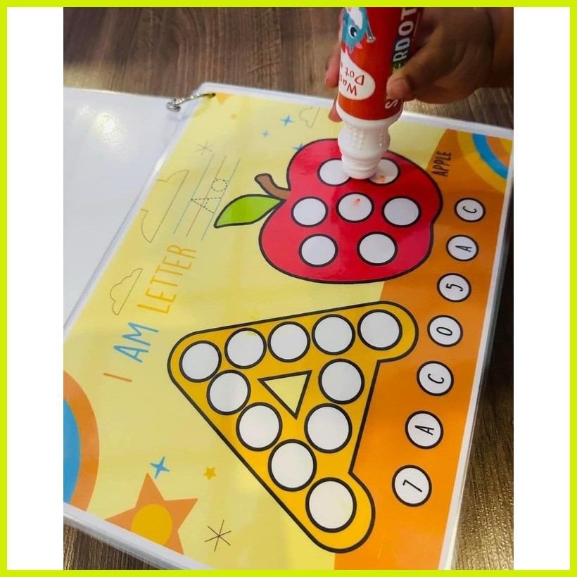 SHAPES ALPHABETS NUMBERS Dab-a-Dot Eraseable Tracing Laminated ...