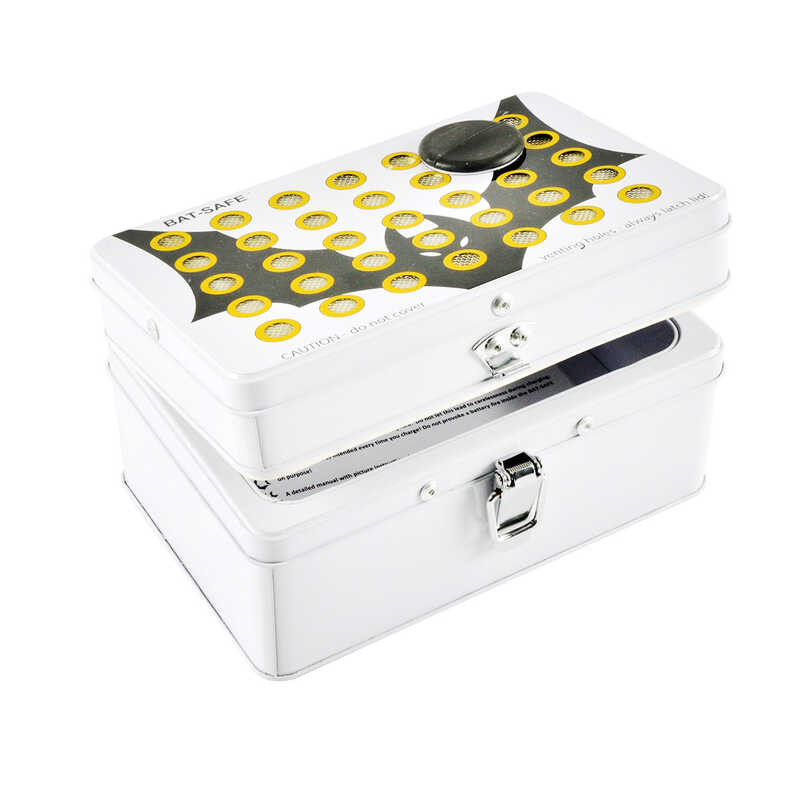 ZXH Bat-Safe MINI Safety Battery Charging Box Metal Case Fireproof ...