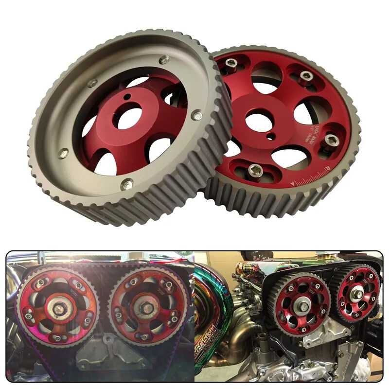 2Pcs Adjustable Cam Gears Pulleys For Toyota Supar Chaser Creasta Crown ...
