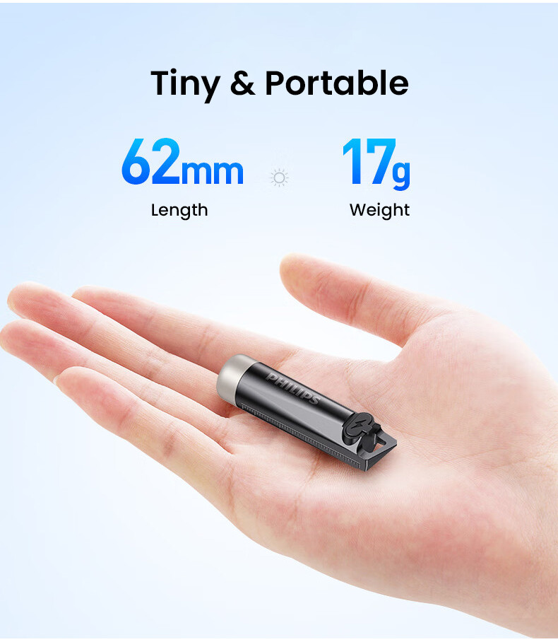 Philips SFL1211 EDC Flashlight LED Rechargeable Mini EDC Keychain ...