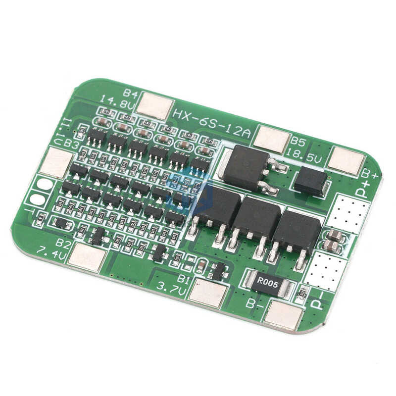 24V 6S 12A PCB BMS Protection Board For 6 Pack 18650 Li-ion Lithium ...