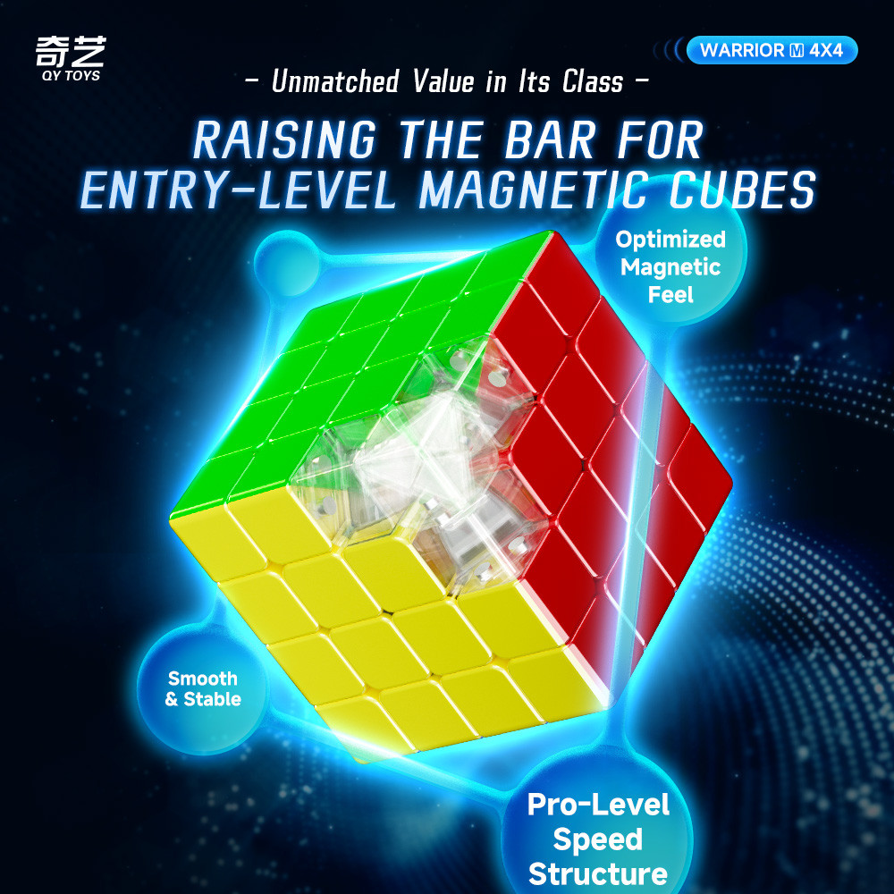 Qiyi Cube 2x2 3x3 4x4 Warrior M Speed Cube Stickless UV Coating ...
