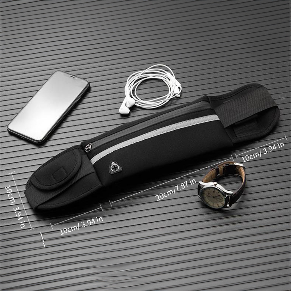 【Unisex】Sport Running Waist Belt Bag with Earphone Hole Water Bottle ...