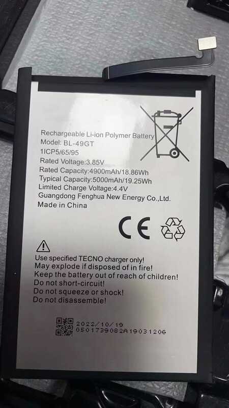 New 2 C5 Original Bl-49Gt Battery For TECNO Camon 17 Cg6 Cg7 Mobile ...