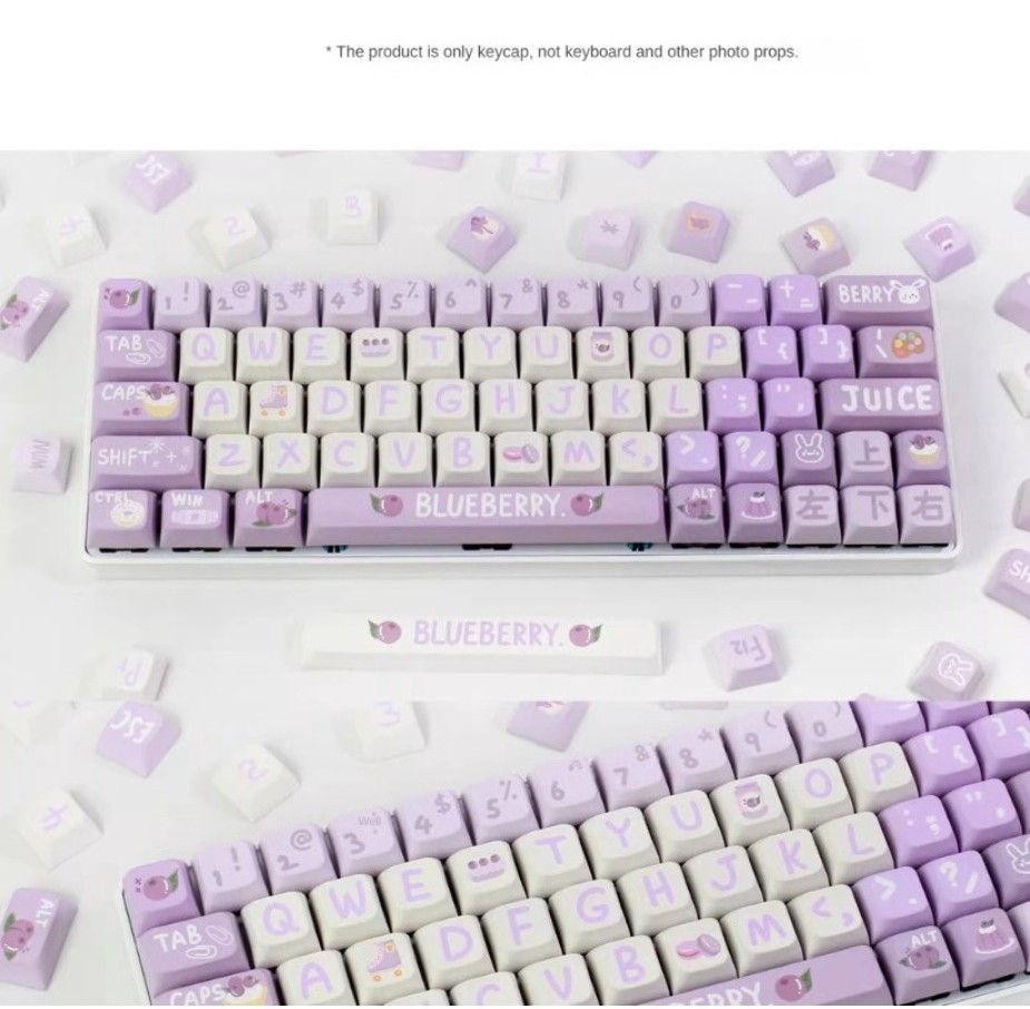 Blueberry Keycap Light Purple Grape Cartoon 133 Keycaps XDA Profile ...