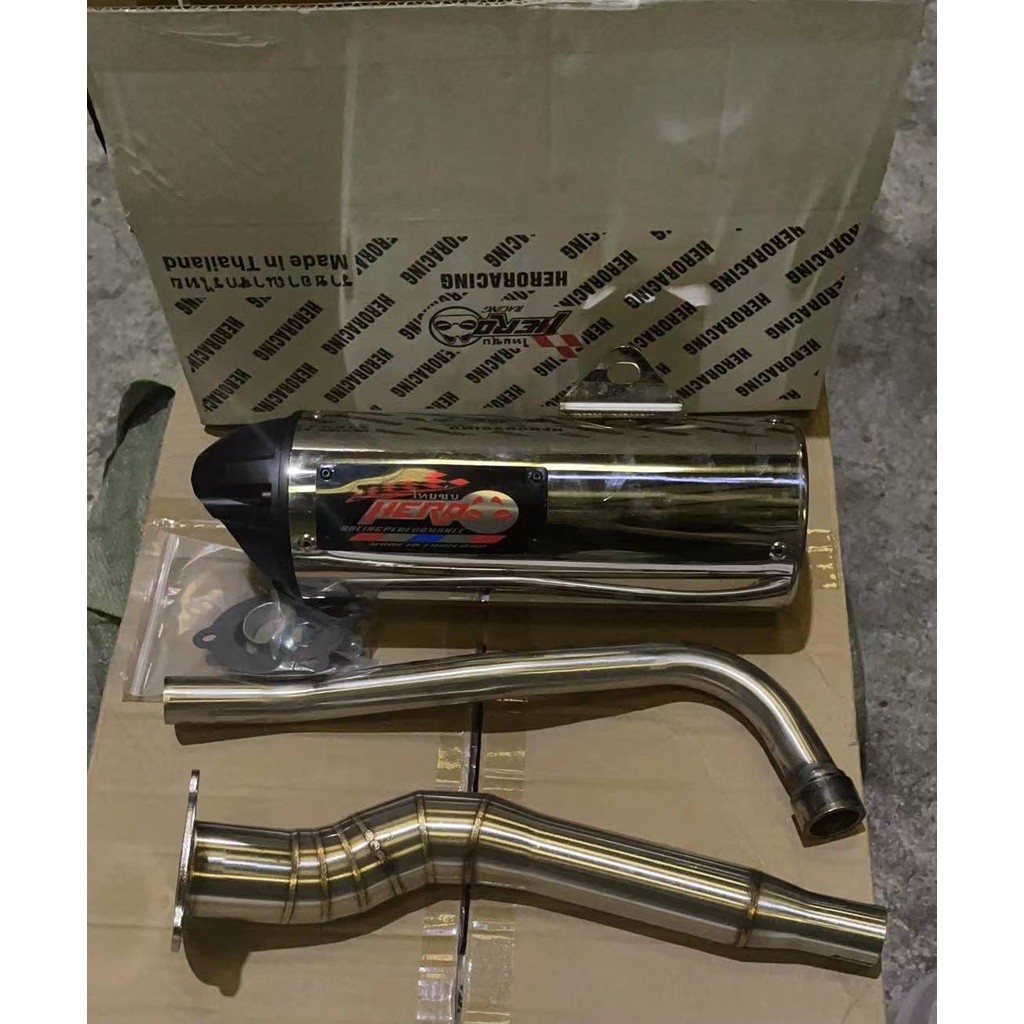 Racing Hero Muffler Pipe Elbow Stainless 1set for XRM 110 / XRM 125 ...