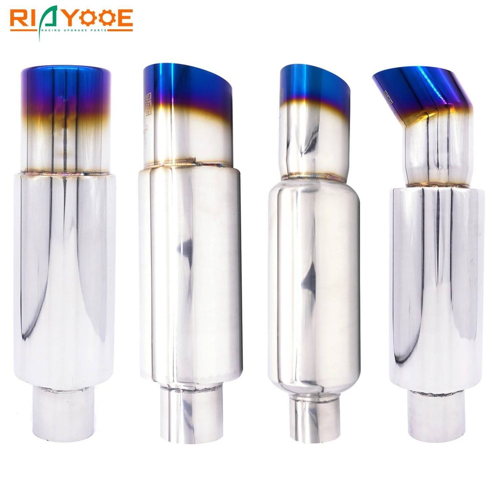 Car 2.5inch Exhaust Muffler Tail Pipe Racing Sport Mufflers Turbo Sound ...
