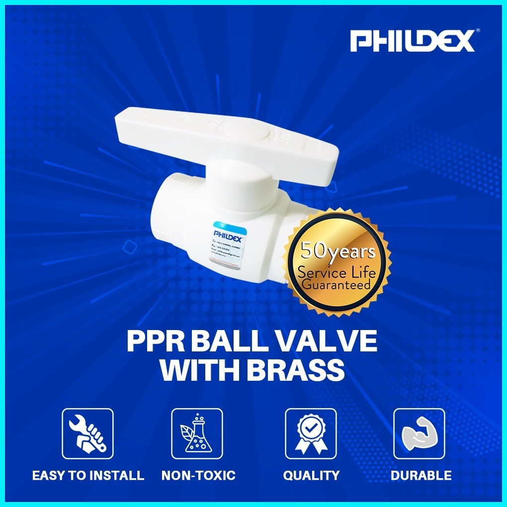 PHILDEX PPR Ball Valve with Brass | Shopee Philippines